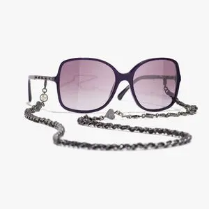 Chanel Square Sunglasses Purple