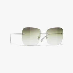 Chanel Square Sunglasses Silver