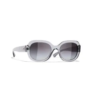 Chanel Square Sunglasses Transparent Gray