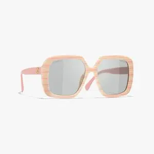 Chanel Square Sunglasses Yellow & Peach