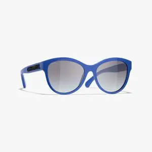 Chanel Chanel Pantos Sunglasses Blue & Gray