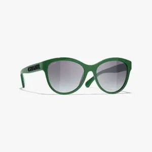 Chanel Chanel Pantos Sunglasses Gray & Green