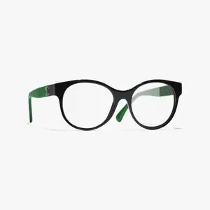 Chanel Pantos Eyeglasses Black & Green