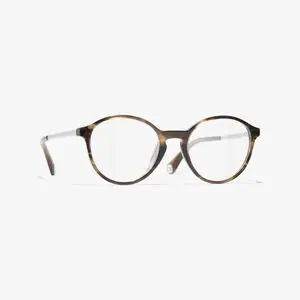 Chanel Pantos Eyeglasses Brown & Yellow