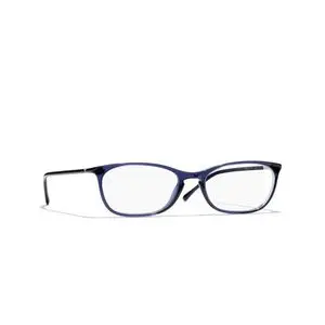 Chanel Rectangle Eyeglasses Dark Blue