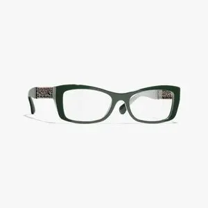 Chanel Rectangle Eyeglasses Green