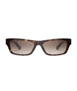 Chanel Rectangle Sunglasses - Dark Tortoise