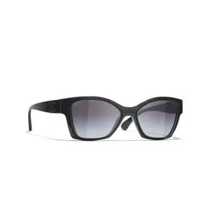 Chanel Butterfly Sunglasses Metal & Pearls Dark Gray