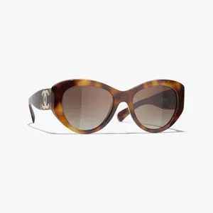 Chanel Butterfly Sunglasses Metal & Pearls Tortoise