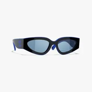 Chanel Cat Eye Sunglasses Black & Blue
