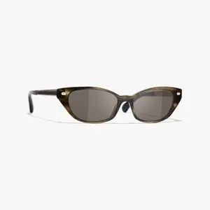 Chanel Cat Eye Sunglasses Brown
