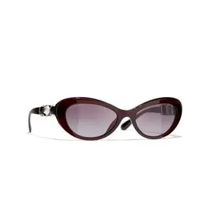 Chanel Cat Eye Sunglasses Dark Red