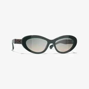 Chanel Cat Eye Sunglasses Green