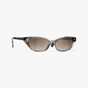 Chanel Cat Eye Sunglasses Light Brown