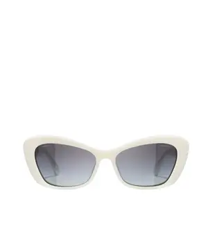 Chanel Cat Eye Sunglasses White