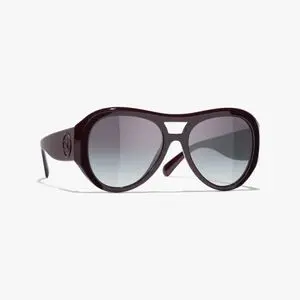 Chanel Chanel Pilot Sunglasses Burgundy