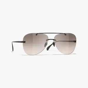 Chanel Chanel Pilot Sunglasses Dark Gray
