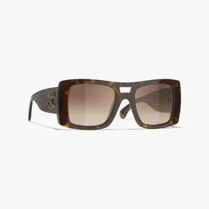 Chanel Chanel Pilot Sunglasses Dark Tortoise