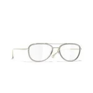 Chanel Chanel Pilot Sunglasses Gold & Gray