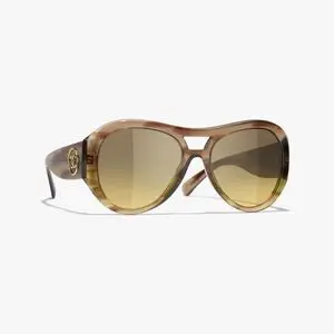 Chanel Chanel Pilot Sunglasses Khaki