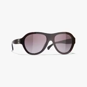 Chanel Chanel Pilot Sunglasses Red