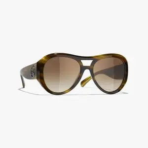 Chanel Chanel Pilot Sunglasses Tortoise