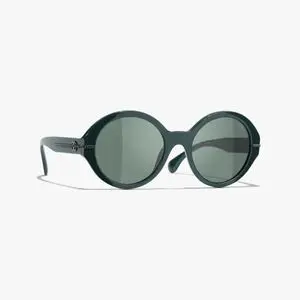 Chanel Chanel Round Sunglasses Green