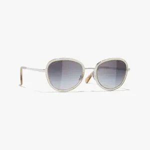 Chanel Chanel Round Sunglasses Silver