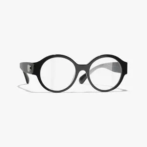 Chanel Round Eyeglasses Black