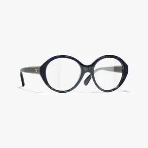 Chanel Round Eyeglasses Blue