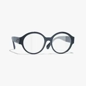 Chanel Round Eyeglasses Dark Blue
