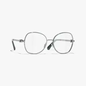 Chanel Round Eyeglasses - Dark Silver