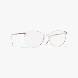 Chanel Round Eyeglasses Light Pink