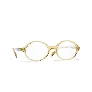 Chanel Round Eyeglasses Yellow