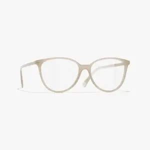 Chanel Butterfly Eyeglasses With Pearls Beige