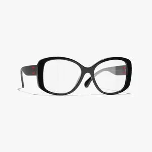 Chanel Butterfly Eyeglasses With Pearls Black & Pink