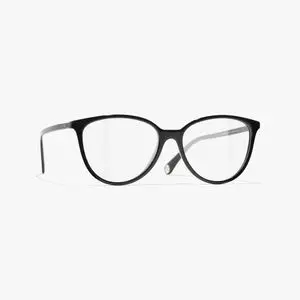 Chanel Butterfly Eyeglasses With Pearls Black