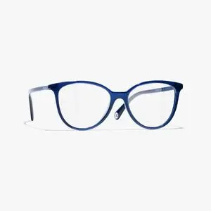 Chanel Butterfly Eyeglasses With Pearls Blue