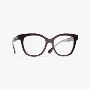 Chanel Butterfly Eyeglasses With Pearls Burgundy