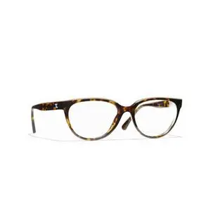 Chanel Butterfly Eyeglasses With Pearls Dark Tortoise & Beige