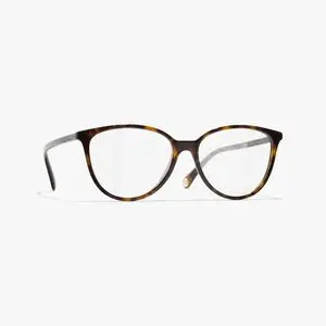 Chanel Butterfly Eyeglasses With Pearls Dark Tortoise