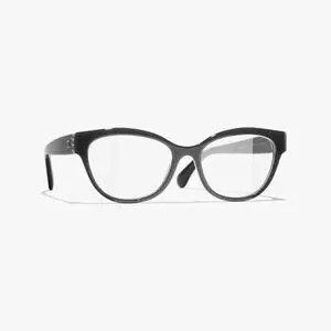Chanel Butterfly Eyeglasses With Pearls Gray