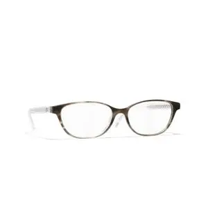Chanel Butterfly Eyeglasses With Pearls Light Tortoise