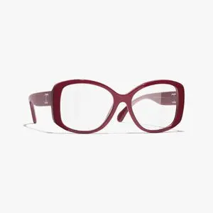 Chanel Butterfly Eyeglasses With Pearls Red