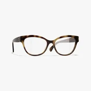 Chanel Butterfly Eyeglasses With Pearls Tortoise