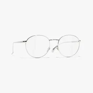 Chanel Chanel Oval Eyeglasses Silver