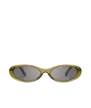 Chanel Oval Sunglasses - Olive