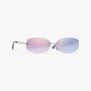 Chanel Chanel Oval Sunglasses Silver