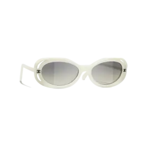 Chanel Chanel Oval Sunglasses White