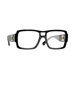 Chanel Pilot Eyeglasses Black